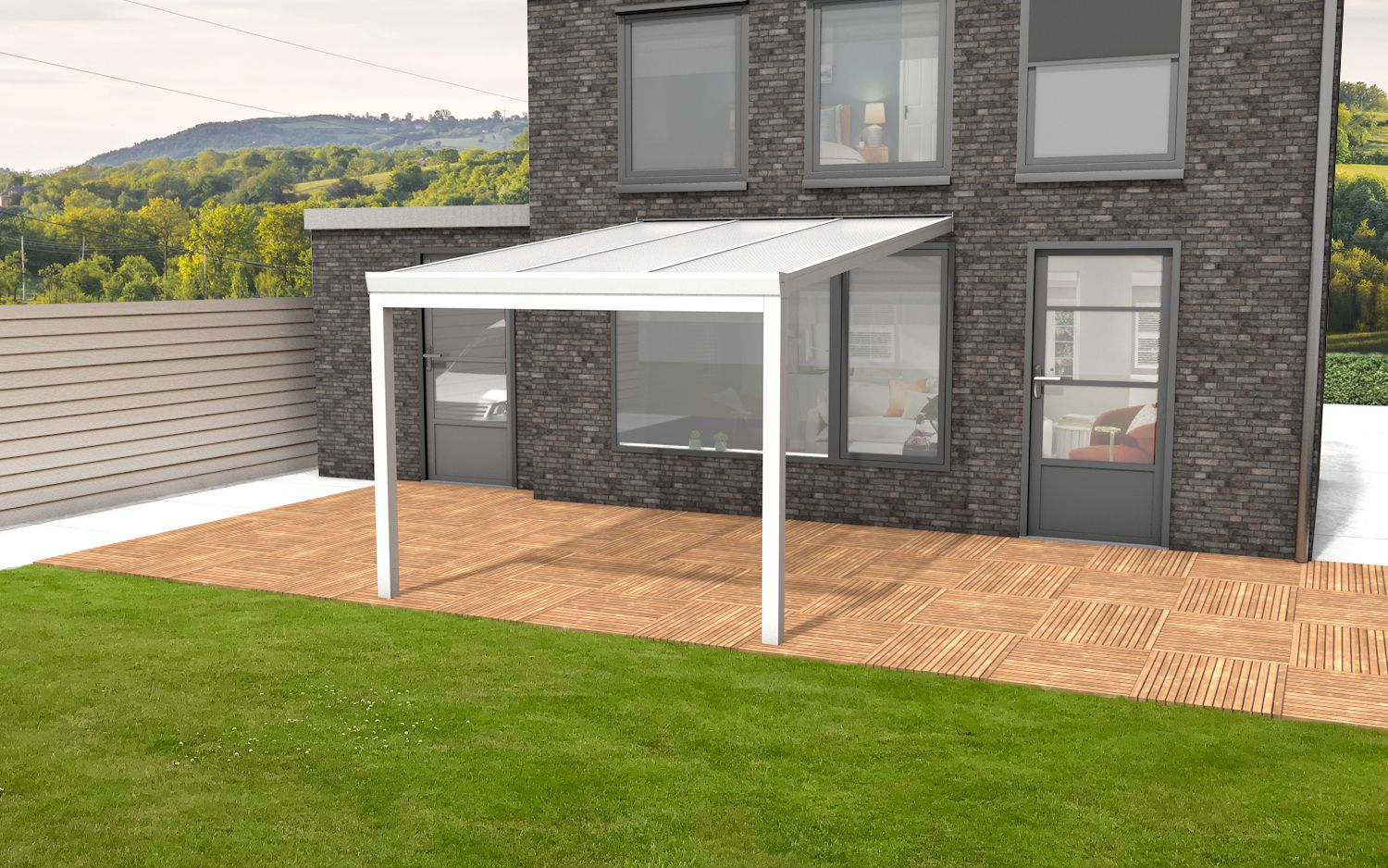 Aluminium aanbouwveranda Velvetline 300 x 350 cm - Polycarbonaat dak